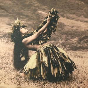 Hawaiian Seashell Frame With Print of Hula Maiden - Etsy