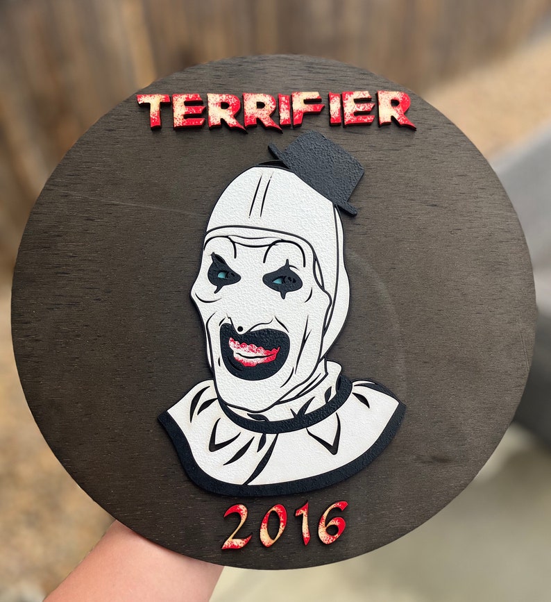 Art the Clown Wooden Sign – Terrifier Horror Movie Decor – Halloween ...