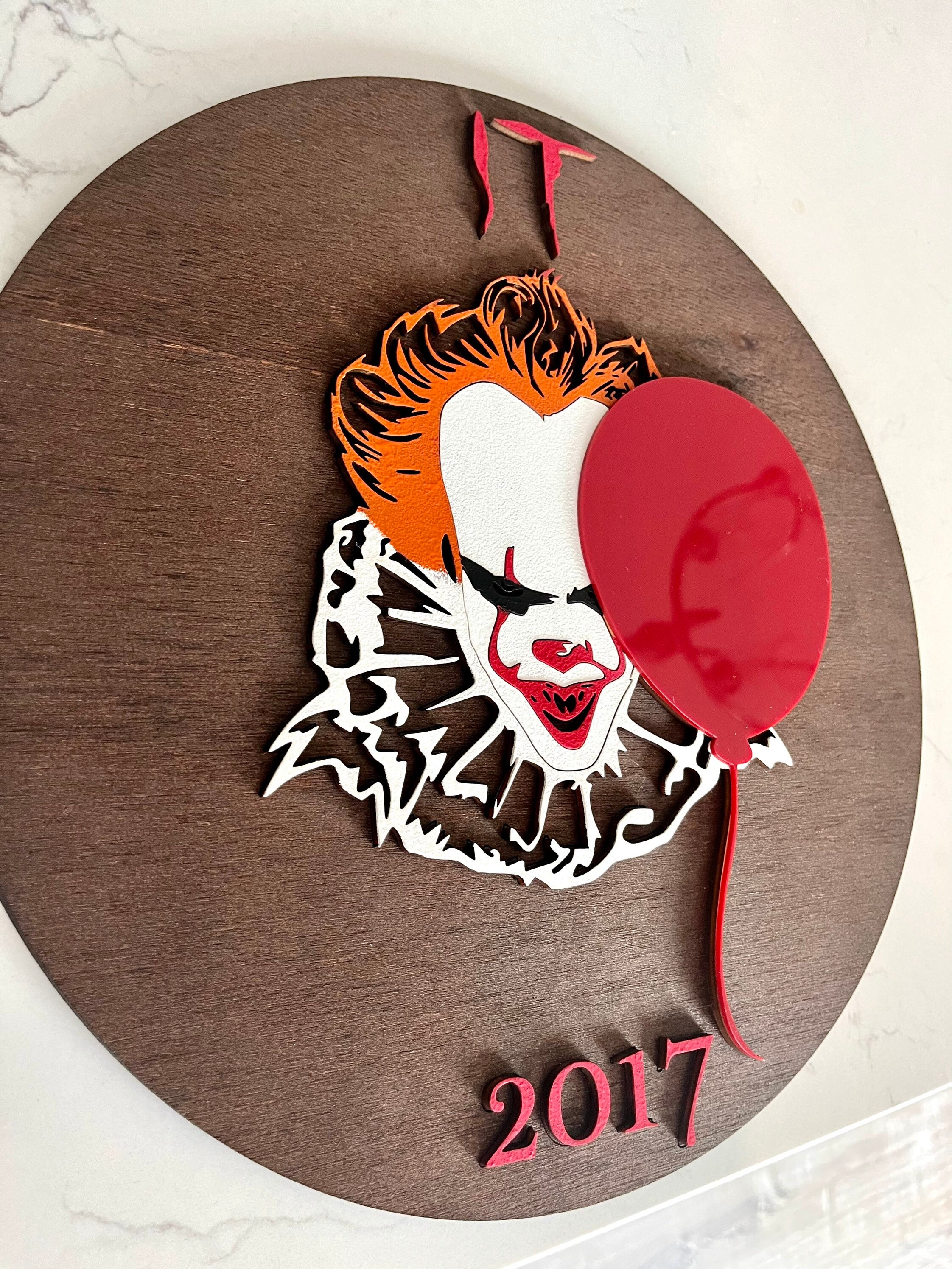 12” Wooden Pennywise/it Horror Movie Sign - Etsy