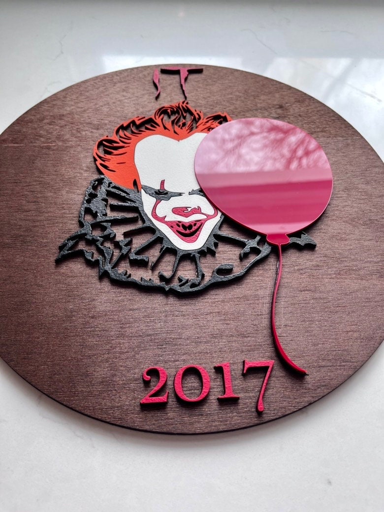 12” Wooden Pennywise/it Horror Movie Sign - Etsy