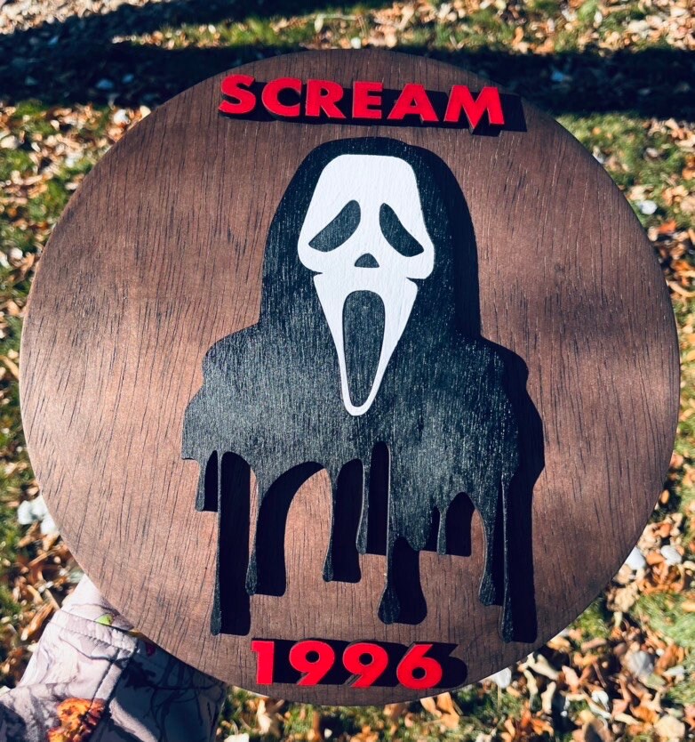 12 Wooden Scream/ghostface Horror Movie Sign - Etsy