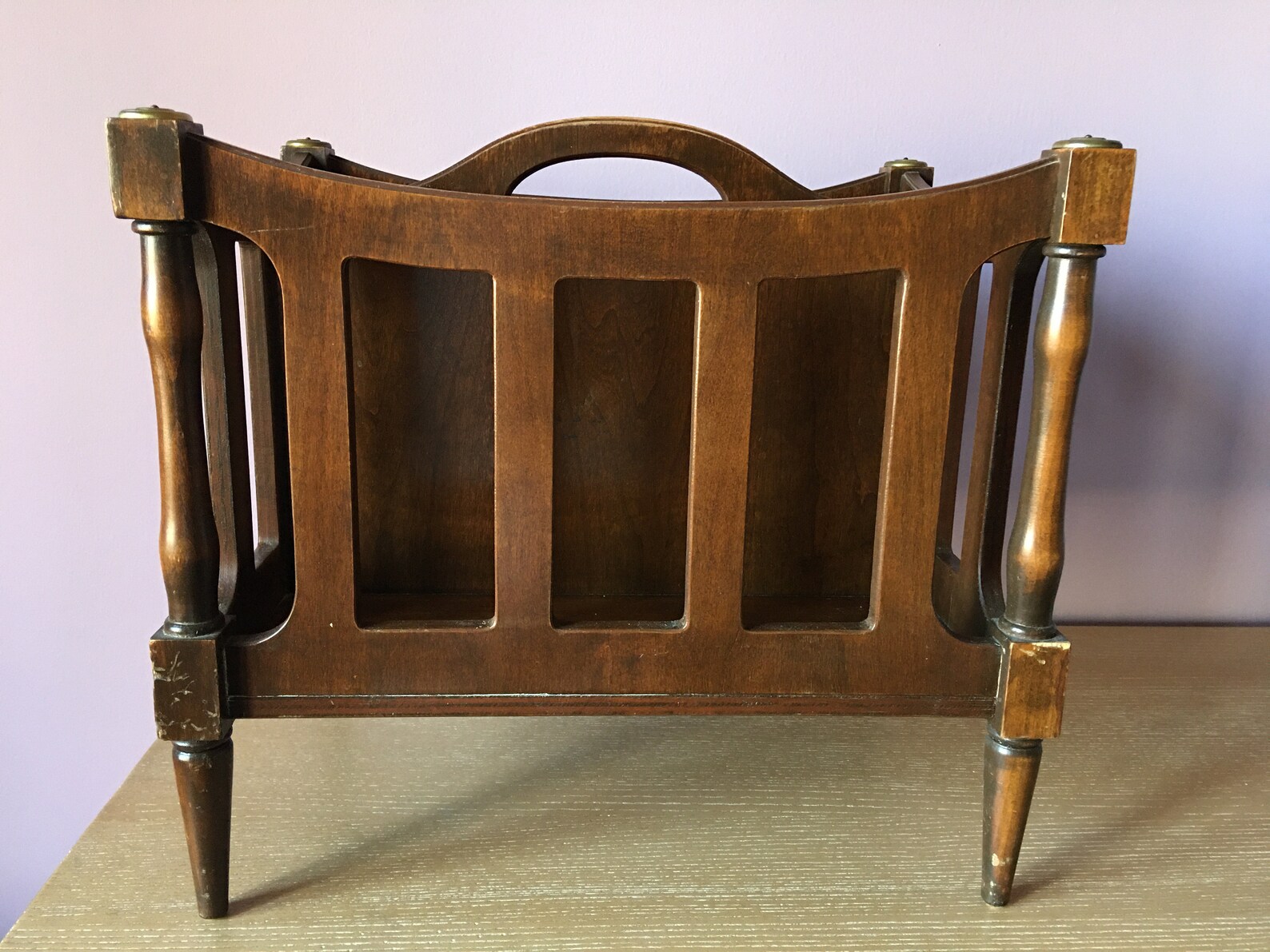 Vintage Antique Wood Wooden Newspaper Magazine Rack Holder - Etsy España