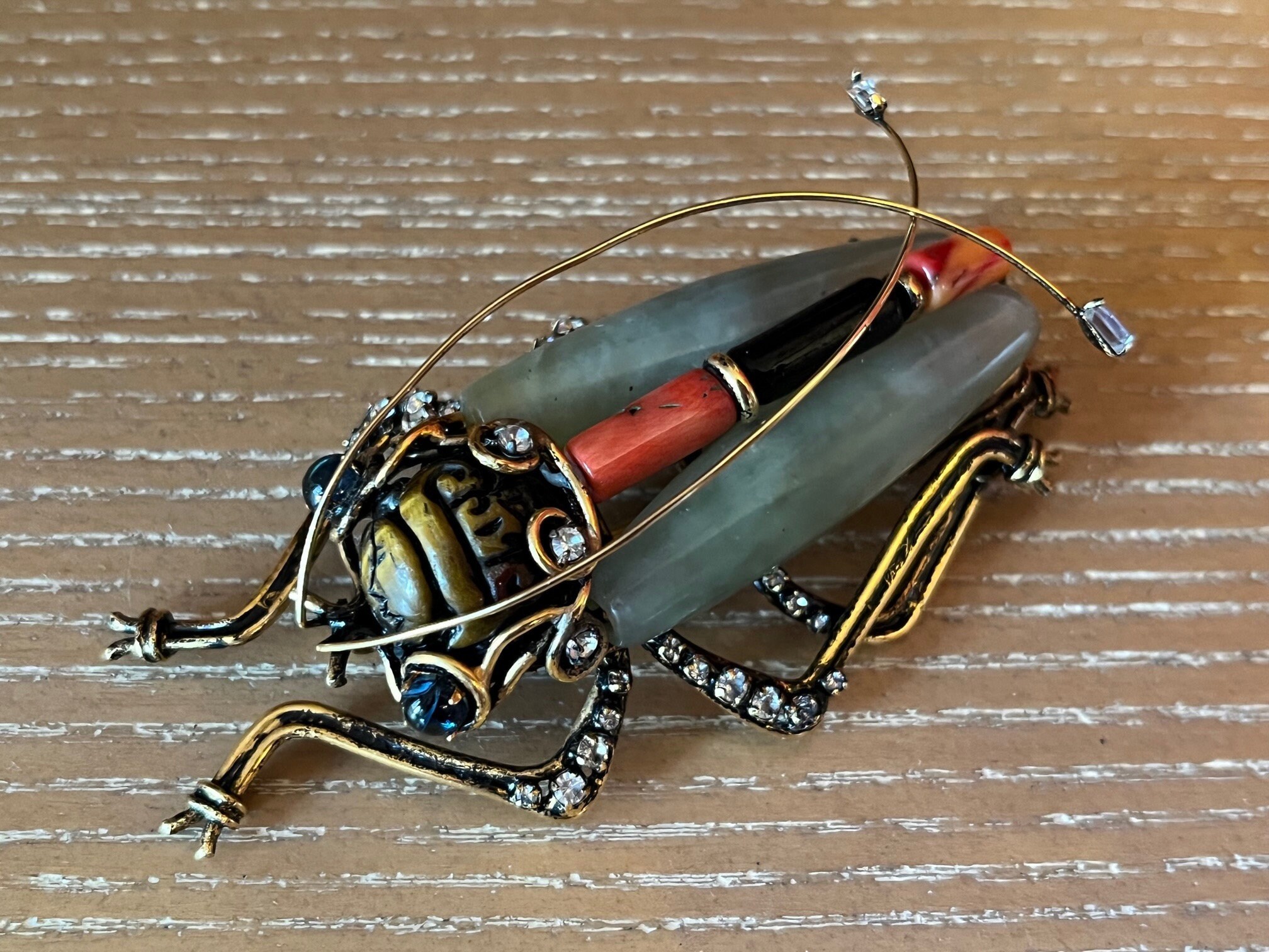 Vintage IRADJ MOINI Large Beetle Bug Insect Brooch Pin Costume Designer ...
