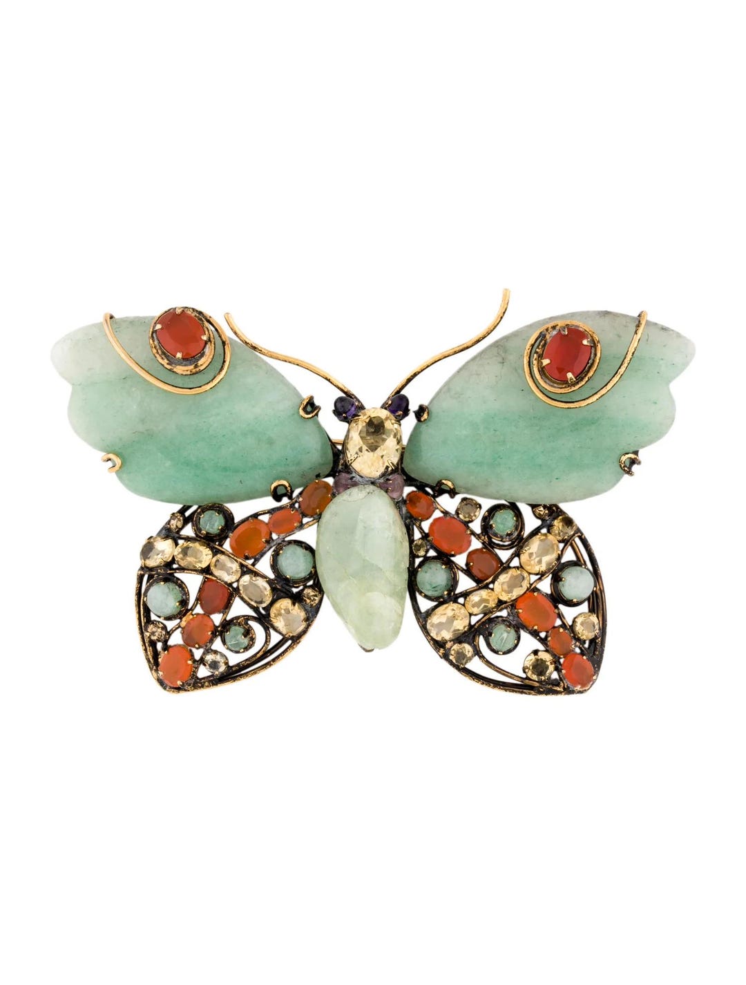 IRADJ MOINI Large Huge Butterfly Insect Bug Brooch Pin Vintage Handmade ...