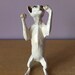 BRIAN ANDREW Studio Art Raku Pottery Ceramic Havana Cat Kitten Playing ...