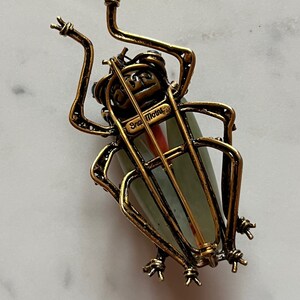 Vintage IRADJ MOINI Large Beetle Bug Insect Brooch Pin Costume Designer ...