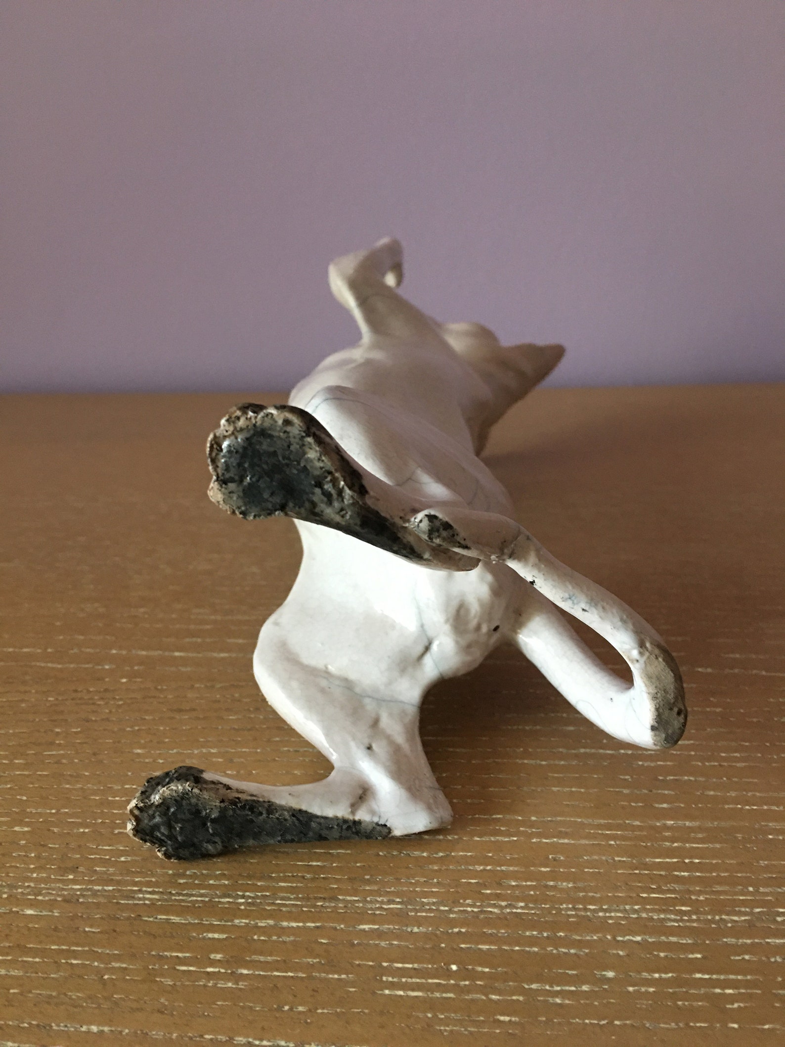 BRIAN ANDREW Studio Art Raku Pottery Ceramic Havana Cat Kitten Playing ...