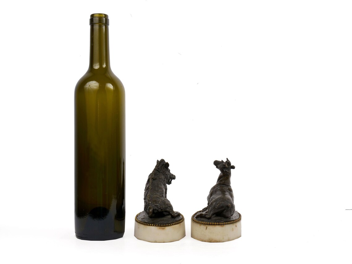 Bronze Sculptures Paperweights Pair of Antique Bronze Sculpture ...