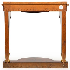 Large Biedermeier Antique Mahogany Pier Mirror and Console Table Ca ...