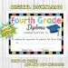 Fourth Grade Diploma Fill in the Blanks by Hand PRINT AT HOME Digital ...