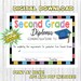 Second Grade Diploma Fill in the Blanks by Hand PRINT AT HOME Digital ...