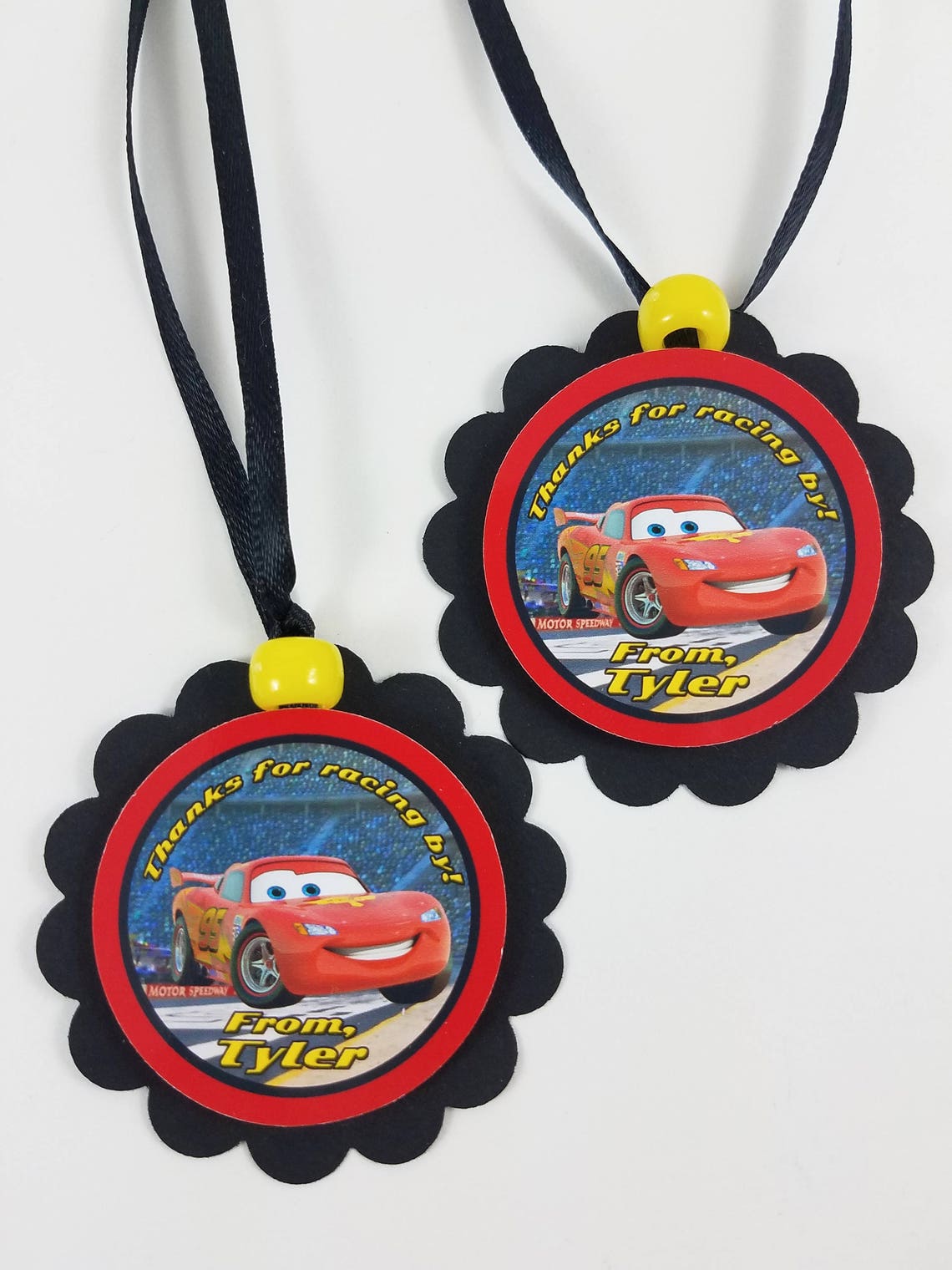 Personalized Disney's Cars 3 Favor Bag Tags 2 | Etsy