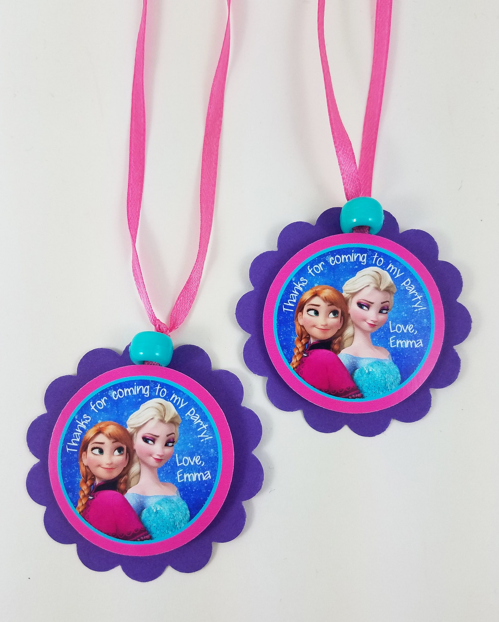 Personalized Frozen Movie Elsa Anna 2 Scallop Birthday | Etsy