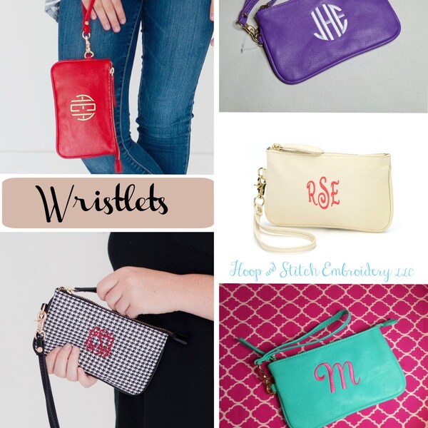 Monogrammed Wristlet - Etsy