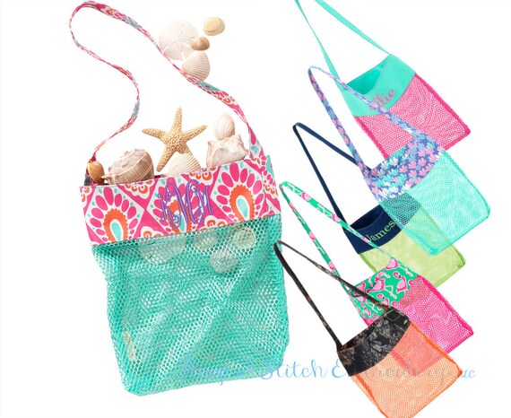 Mesh Tote and Monogram Seashell Tote Beachy Keen Mesh Tote | Etsy