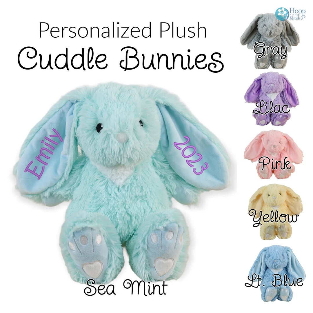 Plush Bunny Personalized, Personalized Plush Bunny, Personalized ...