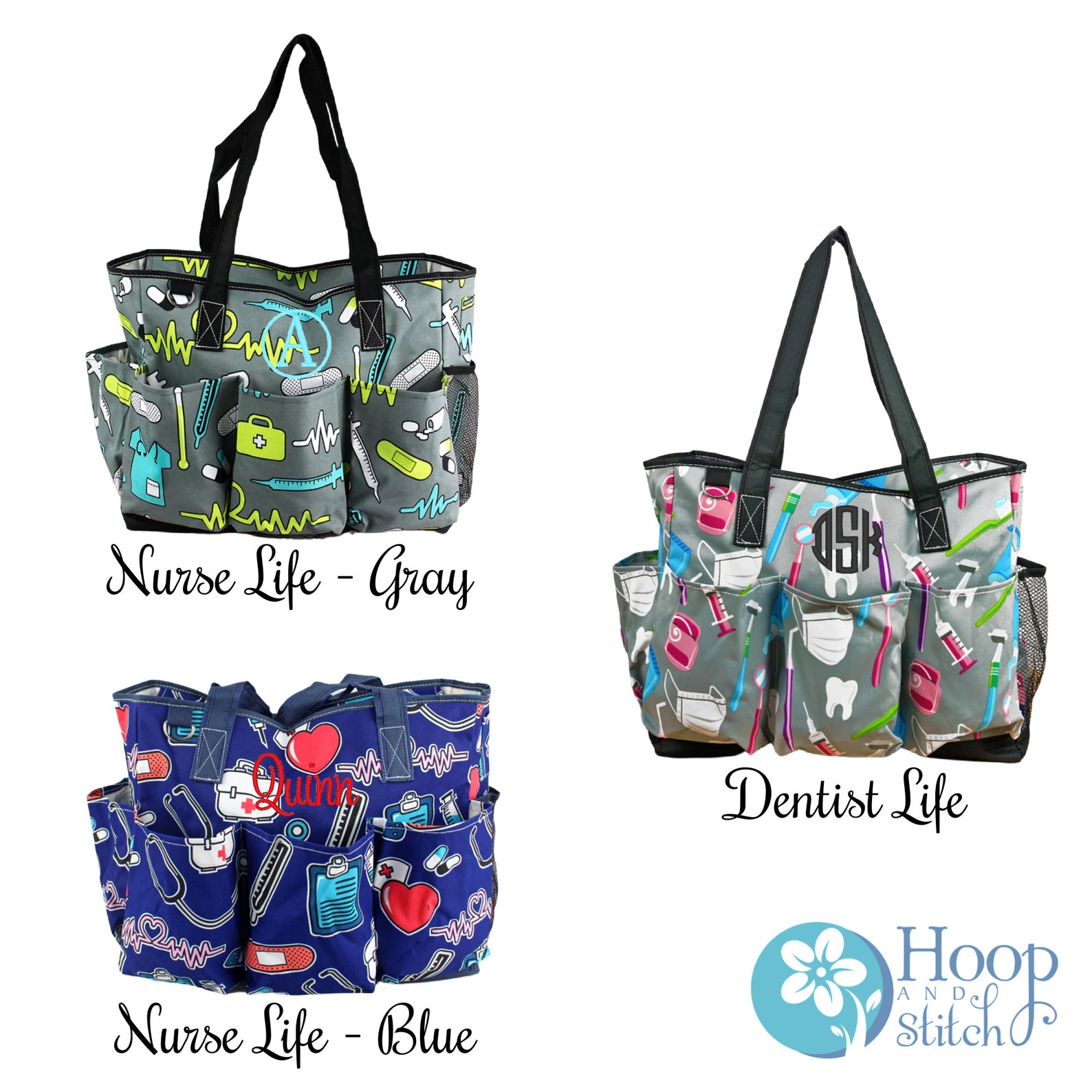 Nurse Tote With Monogram Doctor Tote With Monogram Nurse - Etsy