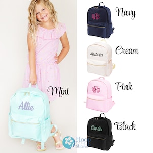 Kids Personalized Backpack, Monogram Backpack, Girls School Bag, Girls ...