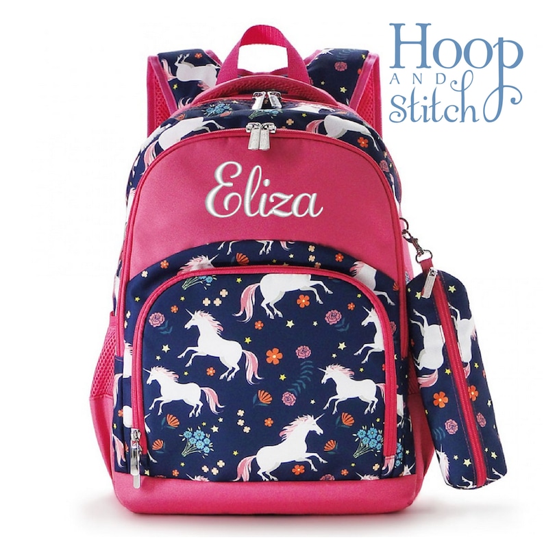 Kids Personalized Backpack Monogram Backpack Girls School - Etsy