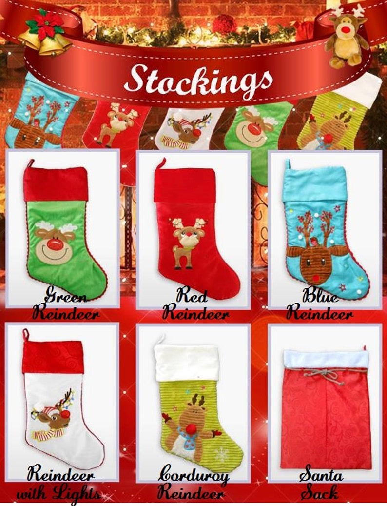 White Reindeer With Lights Monogram Cubbies Christmas - Etsy