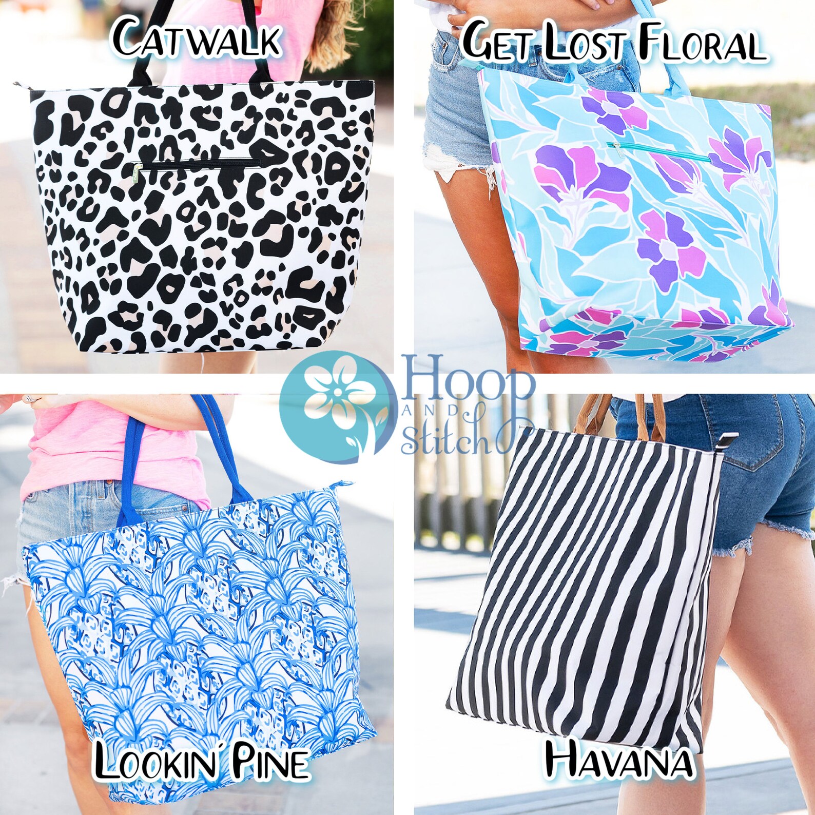 Beach Tote Viv & Lou® With Monogram, Monogram Beach Tote, Monogram ...