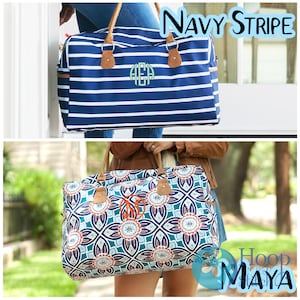 Personalized Viv & Lou® Weekender, Navy Weekender, Leopard Travel Bag ...