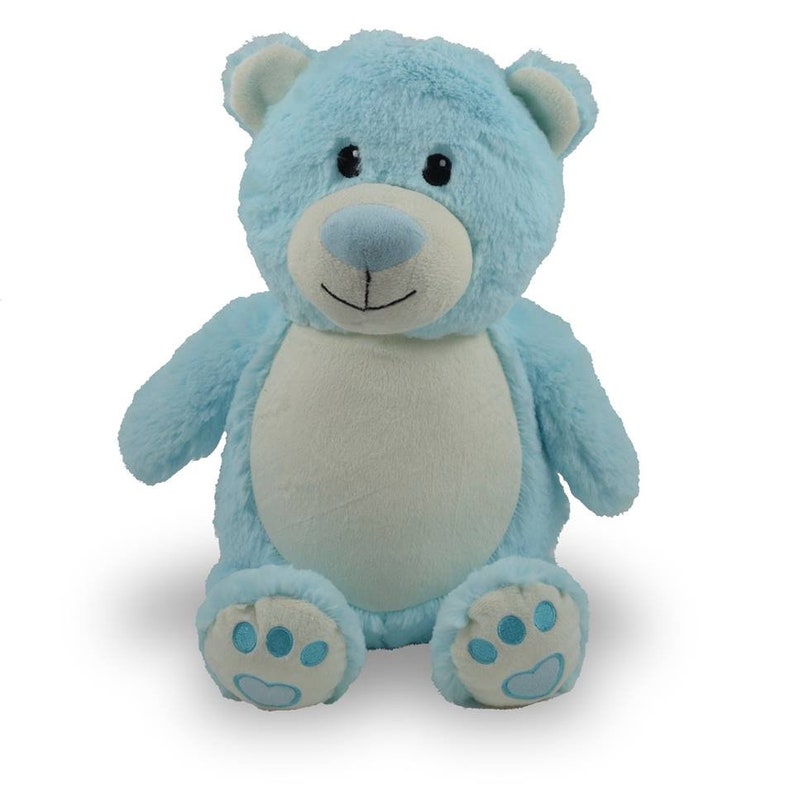 Blue Bear Personalized Stuffie Plush Keepsake Birth Birthday - Etsy ...