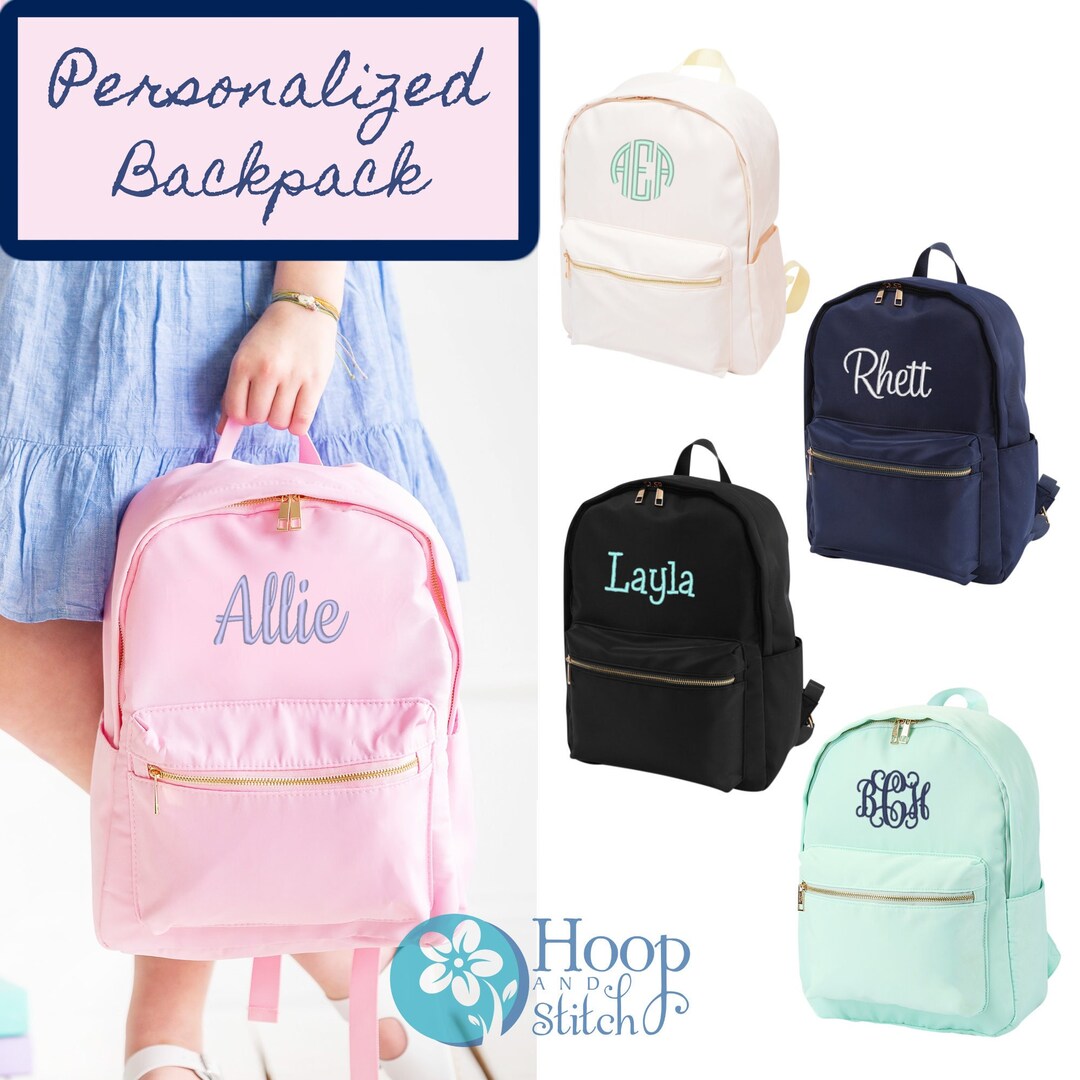 Kids Personalized Backpack, Monogram Backpack, Girls School Bag, Girls ...