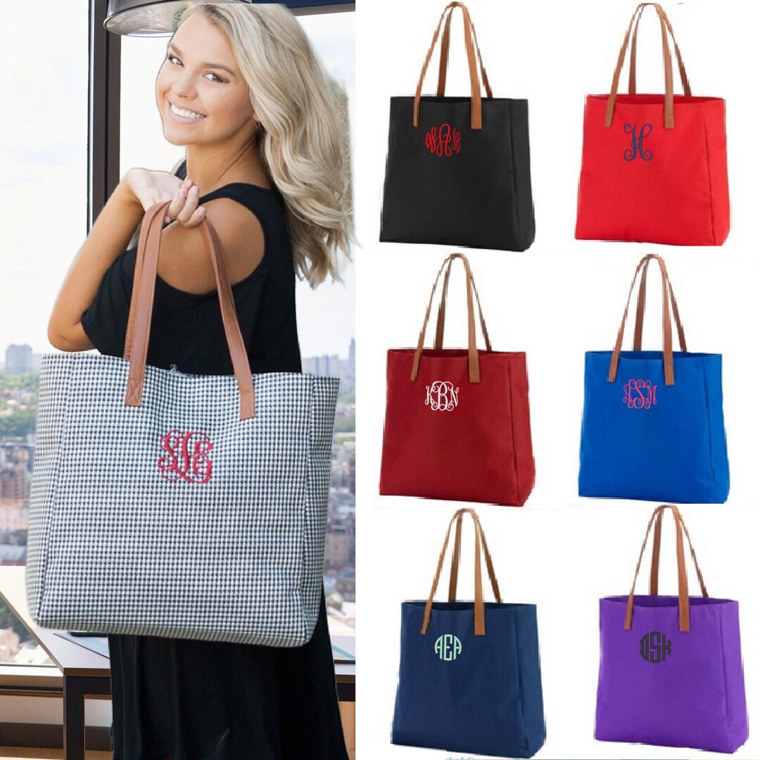 Game Day Tote, Red Tote, Blue Tote, Houndstooth Tote, Monogram Tote ...