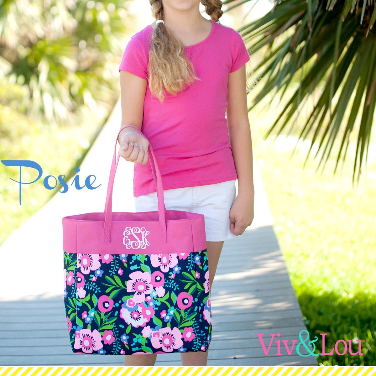 Monogram Tote Print Tote Pattern Tote Monogram Tote Bag | Etsy