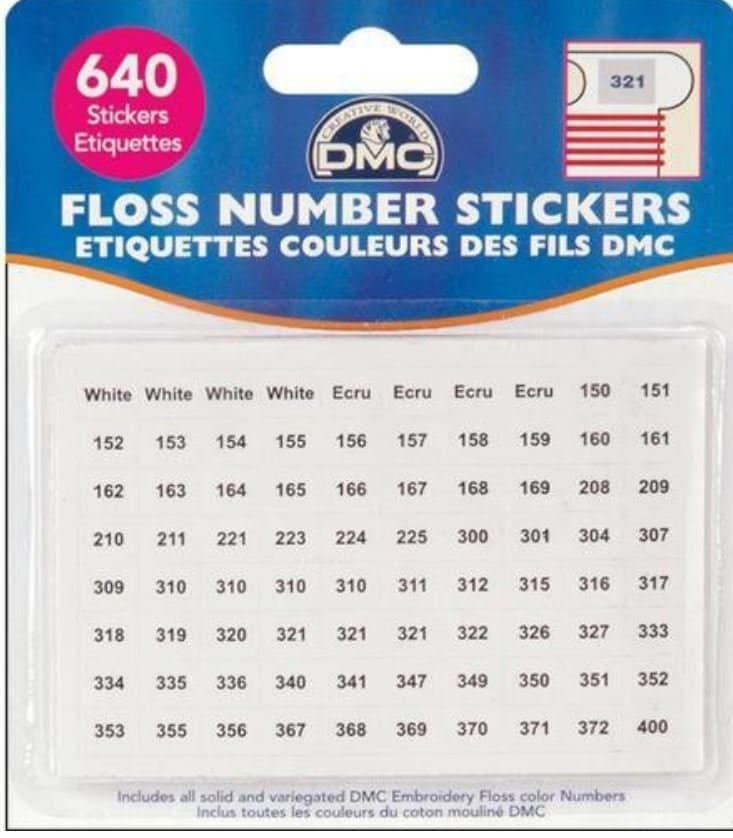 DMC FLOSS NUMBER Stickers - Etsy