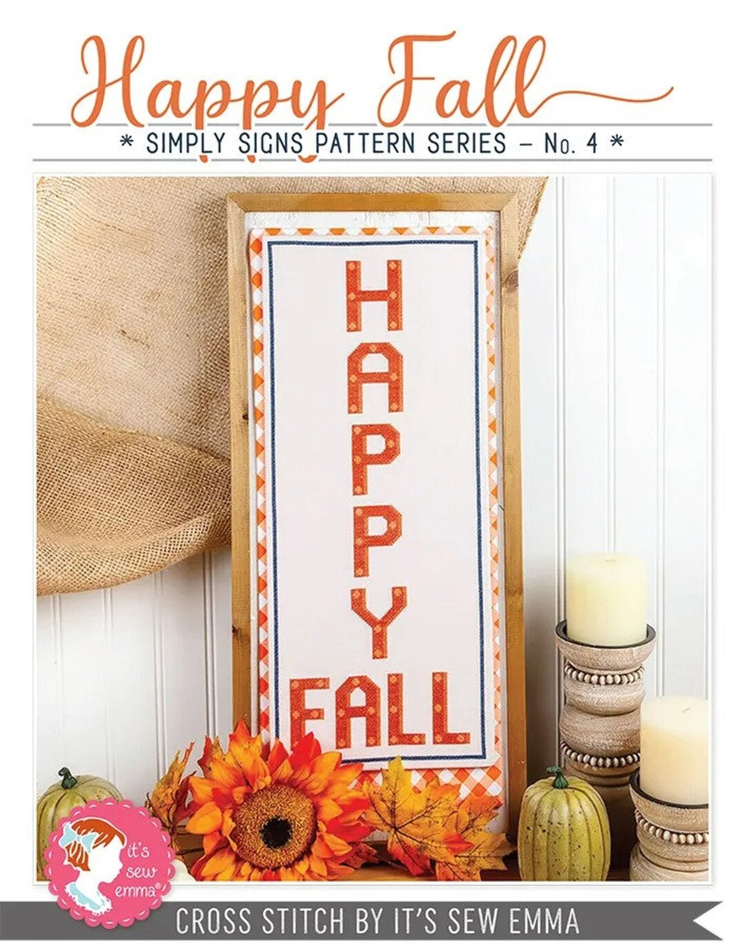 HAPPY FALL, Counted Cross Stitch Pattern by It's Sew Emma - Etsy