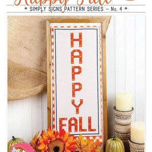 HAPPY FALL, Counted Cross Stitch Pattern by It's Sew Emma - Etsy