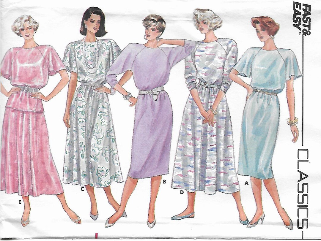 Classic DRESS TOP & SKIRT, Fast and Easy Sewing Pattern, Butterick 3626 ...