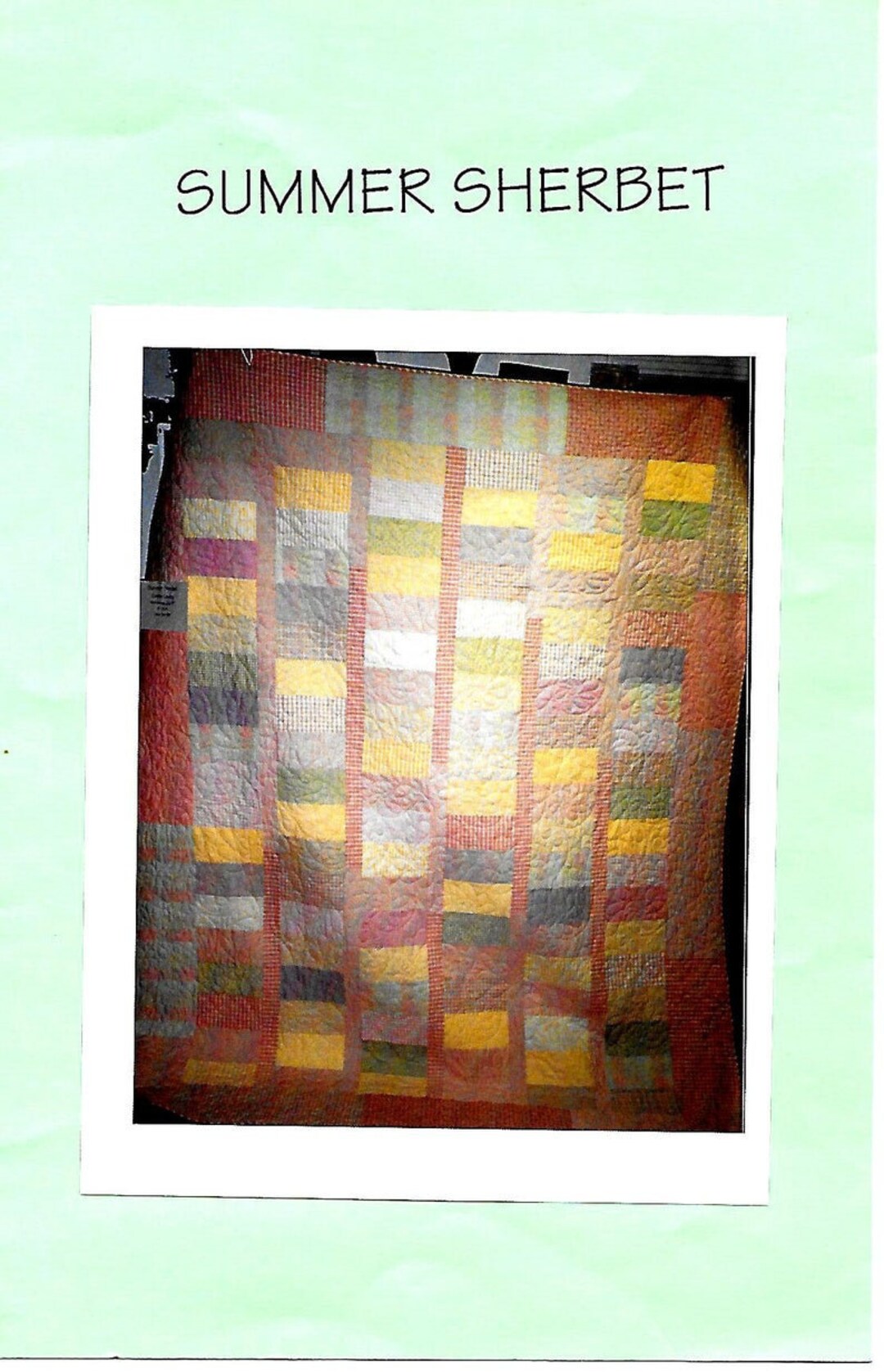 SUMMER SHERBET Quilt Pattern Size 74" X 92" - Etsy