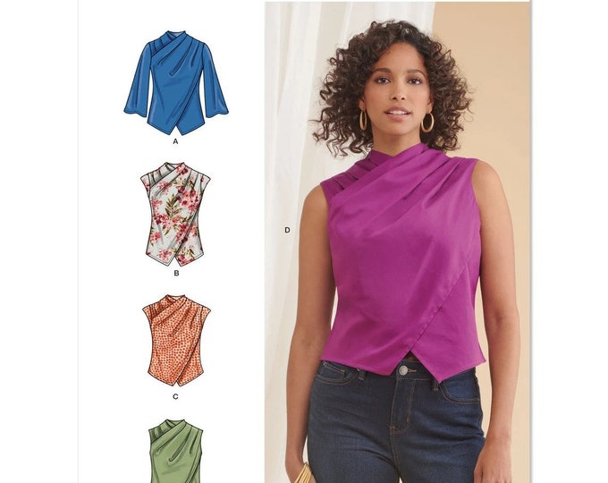Misses' Elegant Draped TOPS, Simplicity Sewing Pattern S9783, Size 6-14 ...