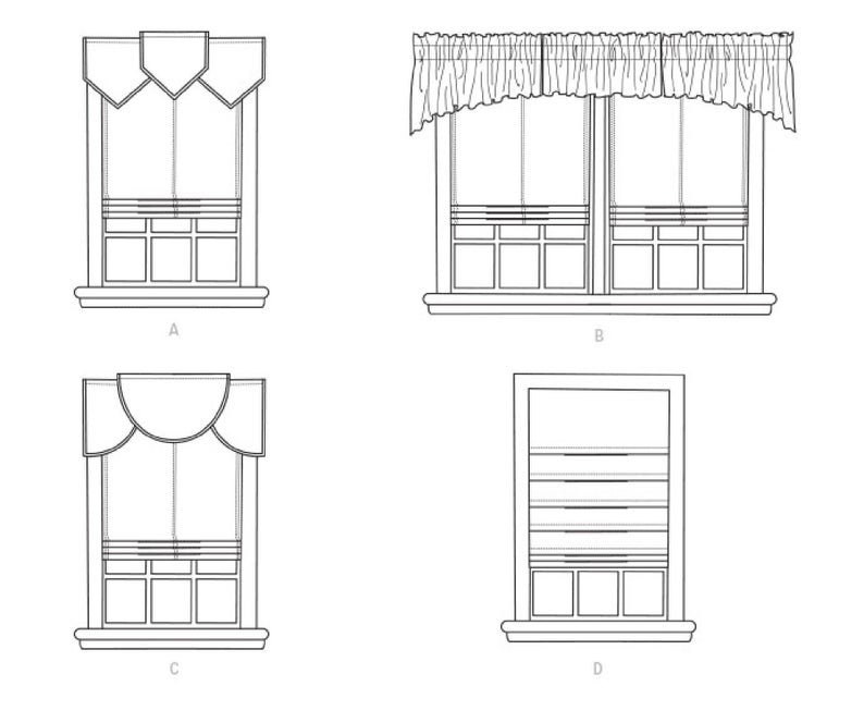 ROMAN SHADES and VALANCES, Sewing Pattern by Kwik Sew K4290 - Etsy