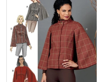 Uncut Butterick Sewing Pattern 10798 344 BP344 B6603 6603 Misses' Cape ...