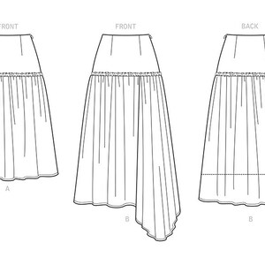 New Look N6676 Sewing Pattern Misses' SKIRTS With Waist Yoke & Hem ...