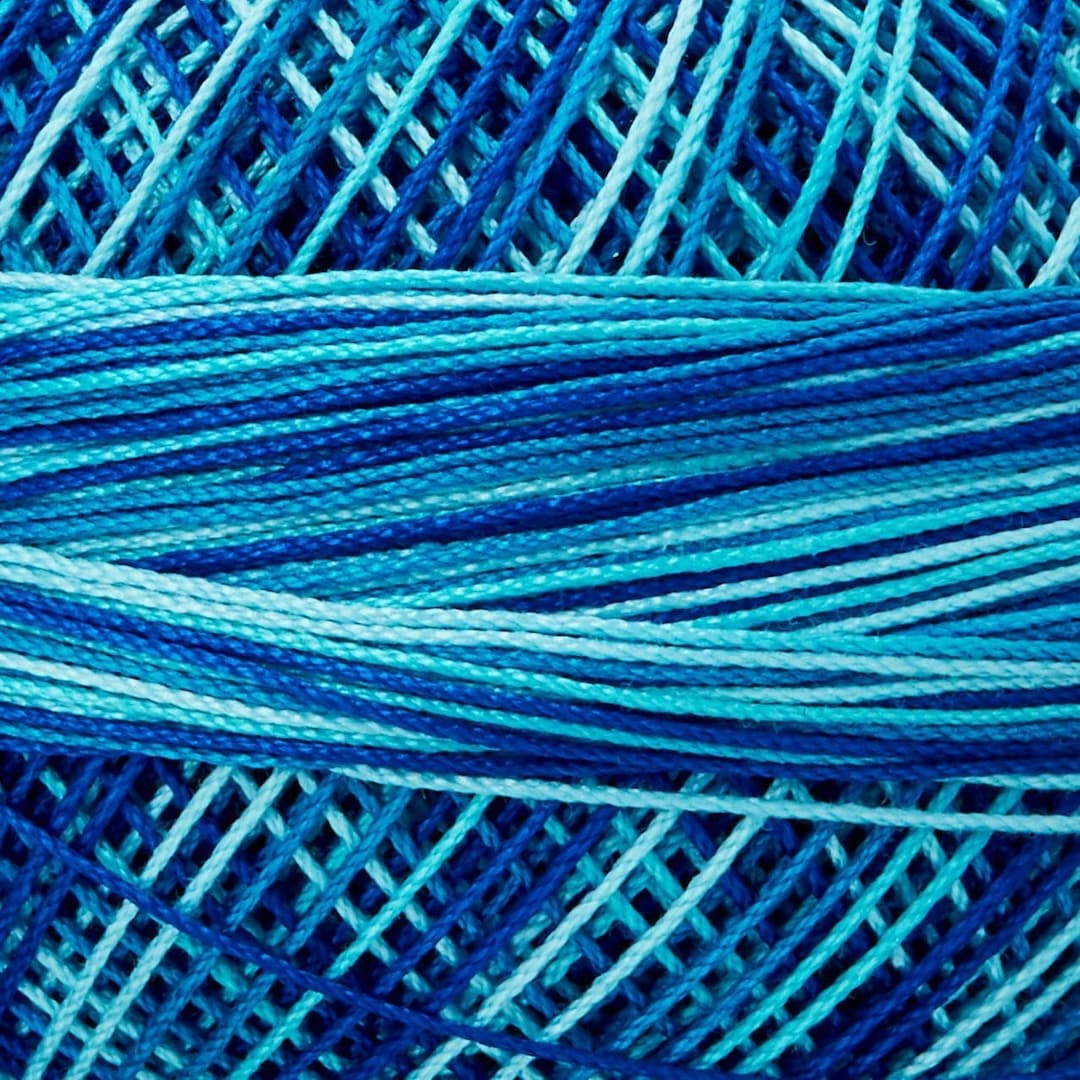 Lizbeth Tatting Thread, Variegated PEACOCK BLUES, Size 20 - Etsy