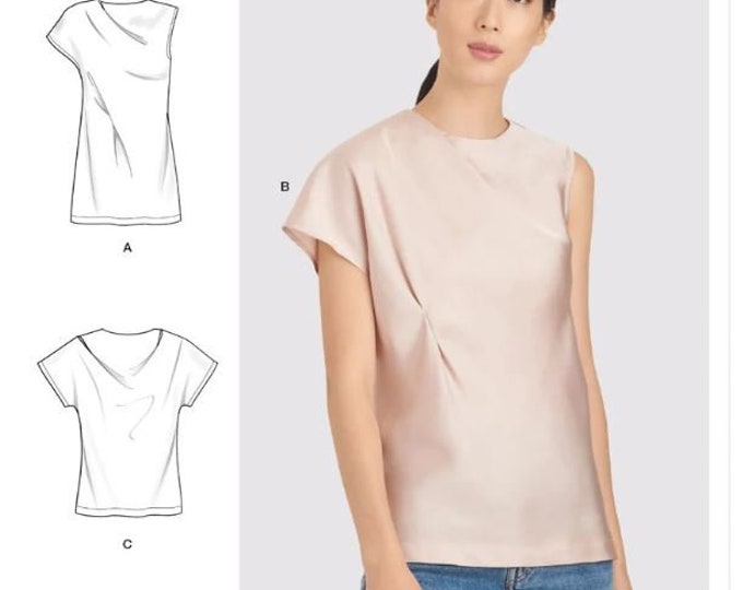 Misses' Elegant Draped TOPS, Simplicity Sewing Pattern S9783, Size 6-14 ...