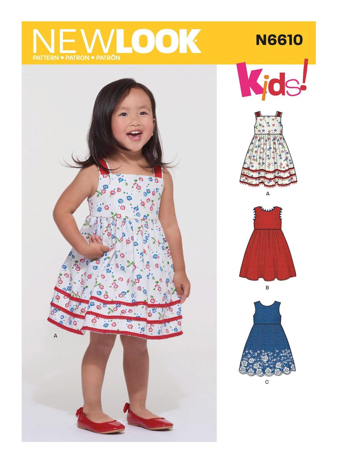 CUTE Toddler Sundress DRESS, New Look N6610 Sewing Pattern, Size 1/2-4 ...