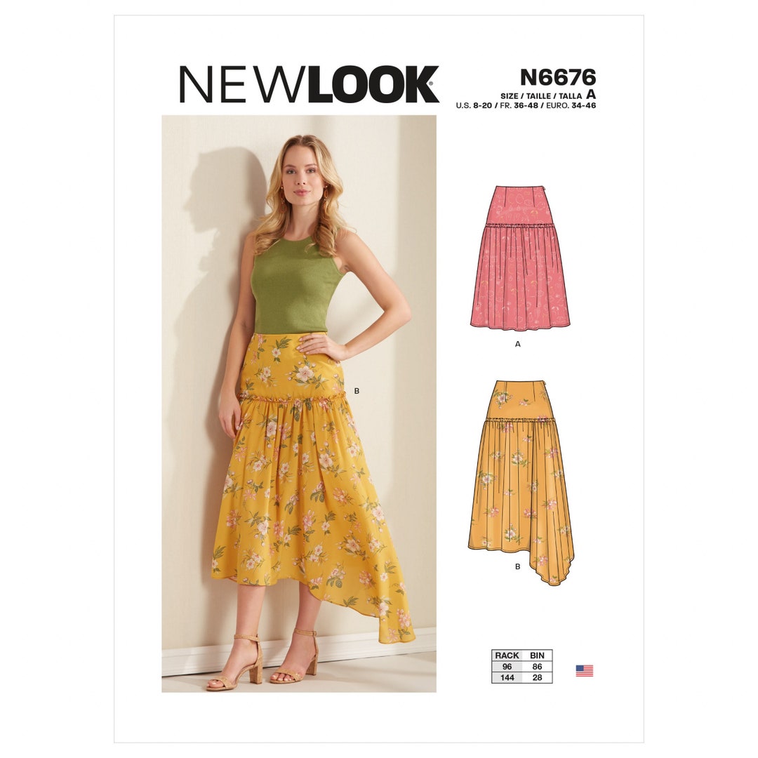 New Look N6676 Sewing Pattern Misses' SKIRTS With Waist Yoke & Hem ...
