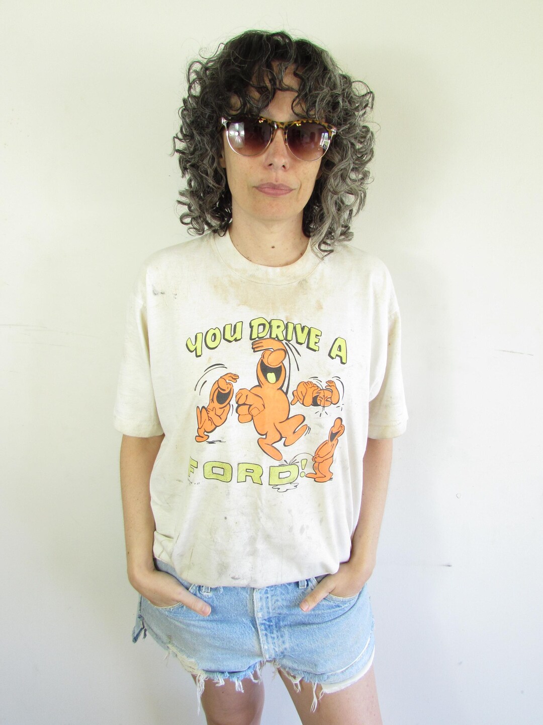 Vintage 70s Screen Stars Ford T-shirt - Trashed Funny Work Shirt - Etsy