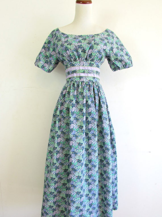 Vintage Patchwork Print Dress 1970s Vintage Handmade … - Gem