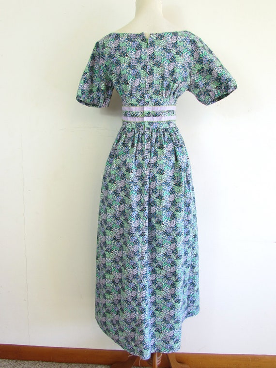 Vintage Patchwork Print Dress 1970s Vintage Handmade … - Gem