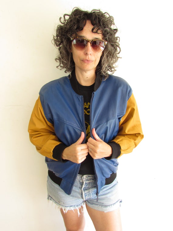 Vintage Eagle Bomber Jacket 1980s Pinky Brown German … - Gem