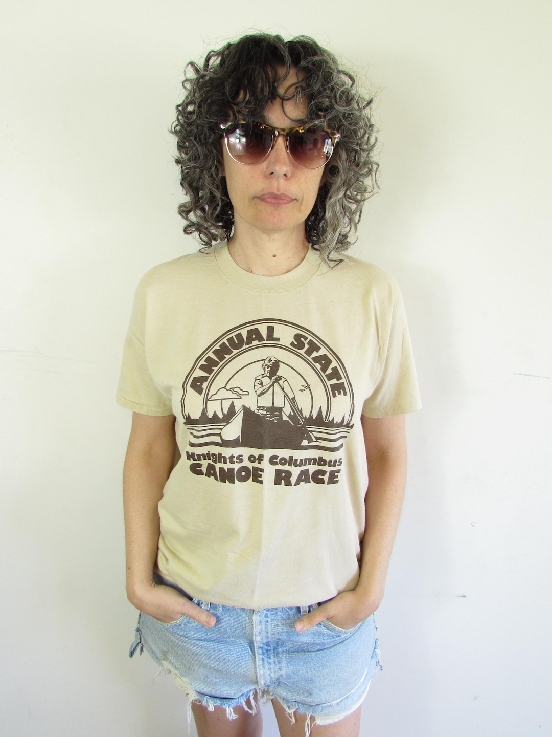 Vintage Canoe T Shirt 1970s Screen Stars Tan Knights of Columbus Annual ...