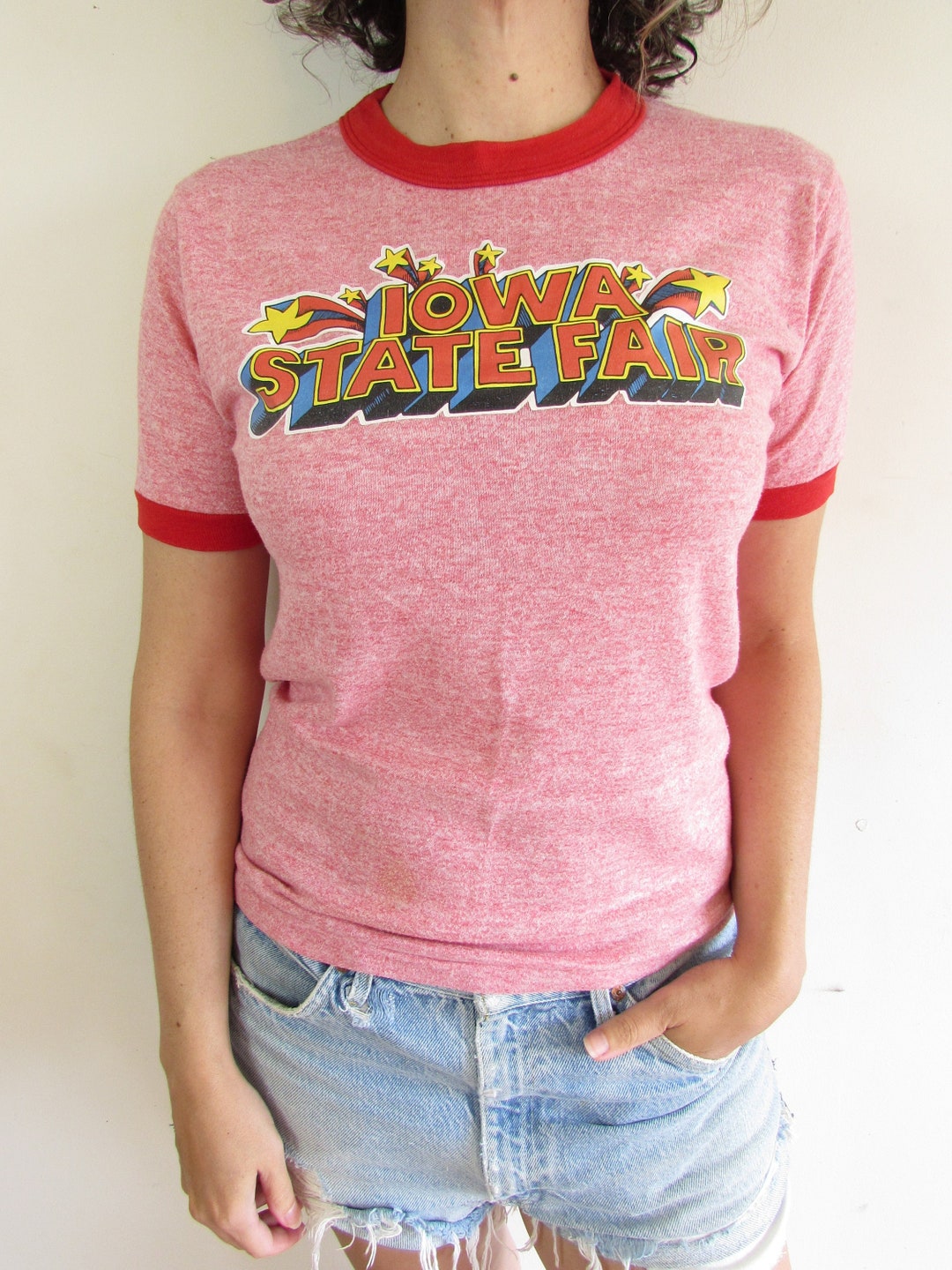 Vintage Iowa State Fair T Shirt 1970s 1980s Red Ringer Sportswear Tri ...