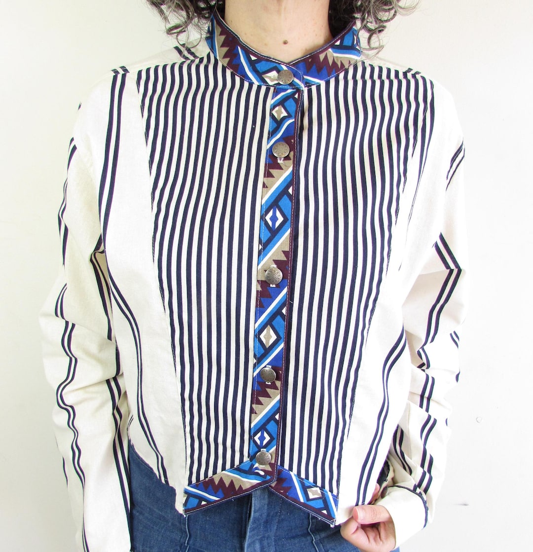 Vintage 1990s Wrangler Western Wear for Women Striped Southwestern ...